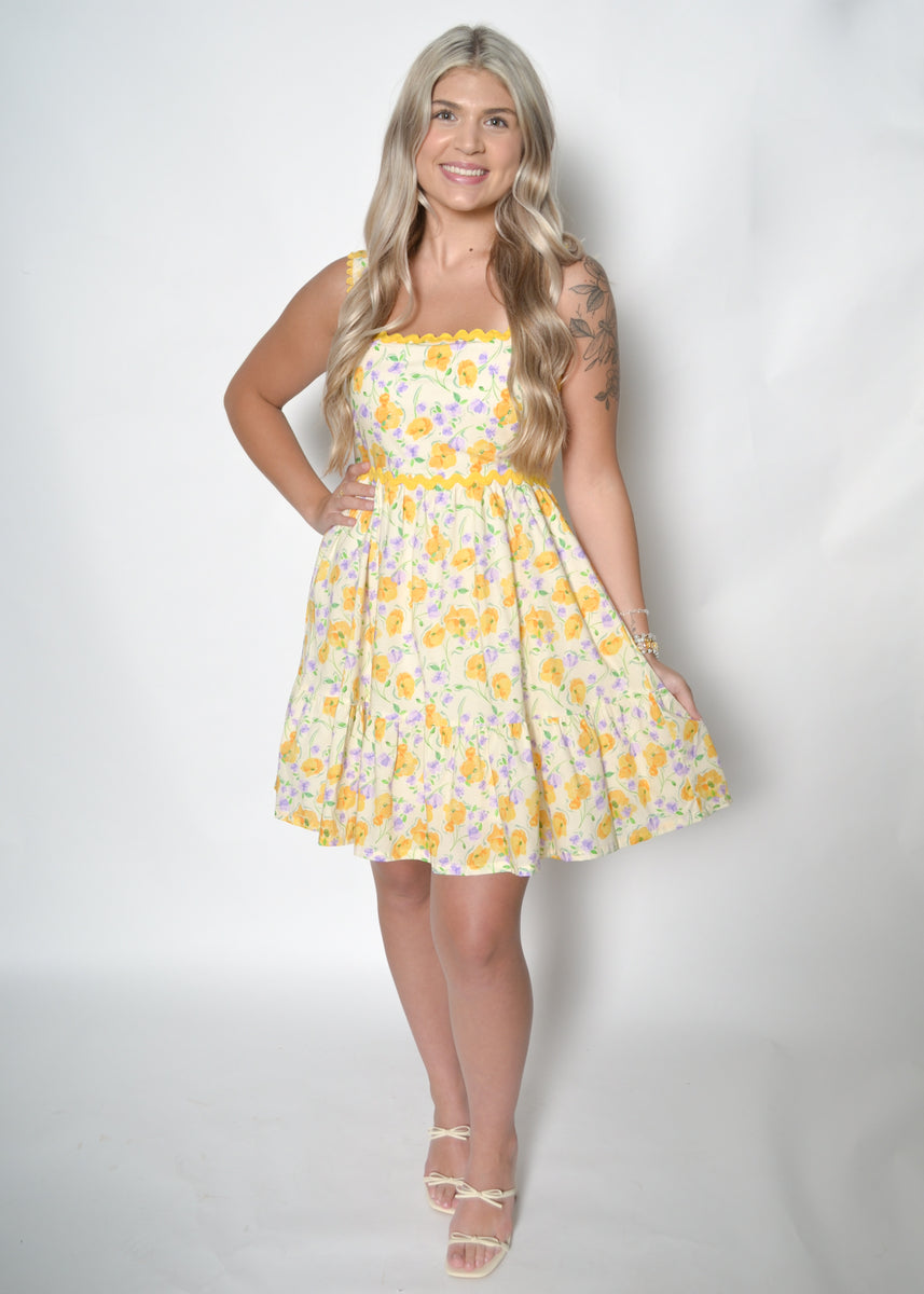 Sunshine Bloom Mini Dress – JuJu's Boutique